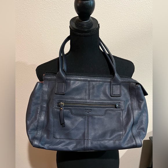 Fossil | Bags | Fossil Navy Satchel | Poshmark